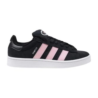adidas Femme, Chaussures, Noir, Taille: 38 EU Baskets en Cuir Noir &agrave; Lacets
