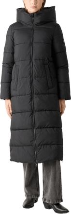 Ecoalf Langer gepolsterter Aranda-Mantel in Schwarz, Schwarz, XS