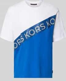 Michael Kors T-Shirt mit Label-Print Modell KORS MESH STRIPE
