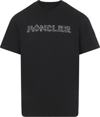 Moncler Homme, Tops, Noir, Taille: XL Short Sleeves T-Shirt