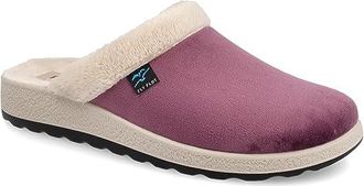 FLY FLOT | Bio Style Woman, Chaussons pour femme avec bordure en fausse fourrure, Chaussons avec empeigne en velours, semelle int&eacute;rieure en microfibre anti-cho