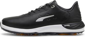Puma Homme Phantomcat Nitro + Golf Shoe, Black Silver-Yellow Sizzle, 42.5 EU