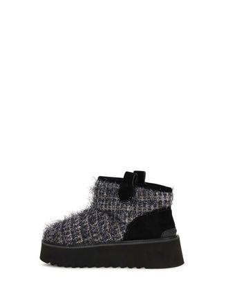 Pinko Womens Ankle Boots Pewter Tweed Upper: Fabric