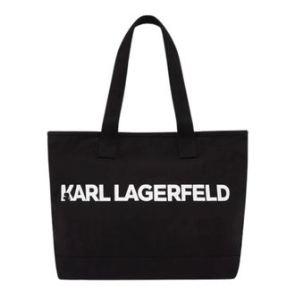 Karl Lagerfeld Homme, Sacs, Noir, Taille: ONE Size Extra Large Logo Tote Bag