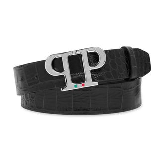 Philipp Plein Stylischer Lederg&uuml;rtel - - Accessories - Herren - Schwarzk - 90 CM