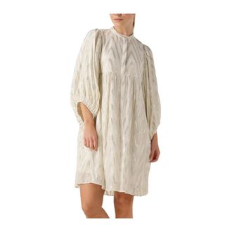 Bruuns Bazaar Sand Midi Kleid f&uuml;r Sonnige Tage - - Dresses - Damen - Beige - S