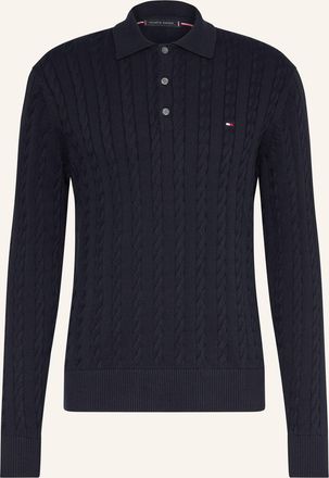 Tommy Hilfiger Strick-Poloshirt blau