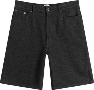 Casablanca Homme, Shorts, Noir, Taille: W32 Laser Monogram Denim Shorts
