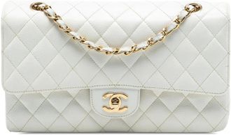 Chanel Hobo Bags - Medium Classic Caviar Double Flap - Gr. unisize - in Wei&szlig; - f&uuml;r Damen