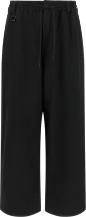 Yohji Yamamoto Homme, Pantalons, Noir, Taille: M Pantalon droit en laine