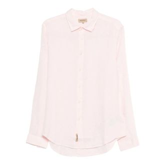 Woolrich Homme, Chemises, Rose, Taille: L Chemise en lin pur teinte en piece