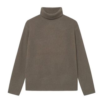 Les Deux Eddie Woll Rippen-Rollkragen-Strick - - Knitwear - Herren - Braun - S