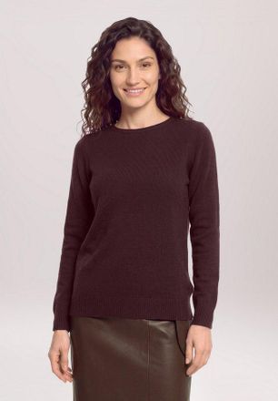 Cartoon Strickpullover Damen mit Rundhalsausschnitt (1-tlg)