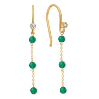 Frk. Lisberg Femme, Accessoires, Jaune, Taille: ONE Size Boucles doreilles pendantes Onyx