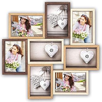 ZEP TY087 Montreaux Cadre Photo Multivues Bois Brun/Ivoire/Naturel 10 x 15 cm