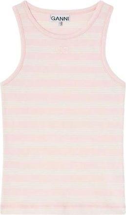 Ganni Femme, Tops, Rose, Taille: 40 FR Stripe Rib Tank Top