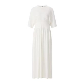 Toteme Cotton and Silk Maxikleid - - Dresses - Damen - Beige - M