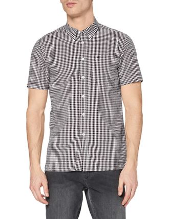 Merc London Herren Regular Fit Smoking Hemd, Gr. X-large, Schwarz