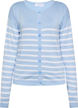 Usha Strickjacke Damen hellblau weiss