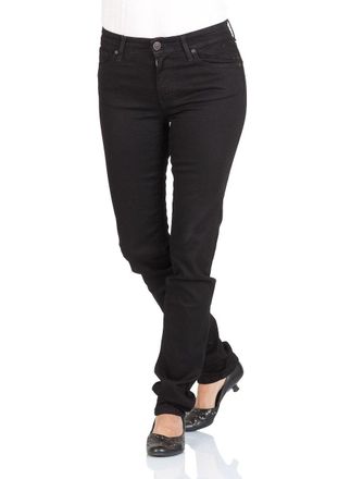 Cross Jeans Damen Anya P 489-159 Slim Jeans (schmales Bein), Schwarz (Black 155), W30/L30