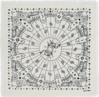 Kujten Petit bandana cachemire, imprimé signe astrologique Taureau - Petit Bandana Hachi Sign Taureau