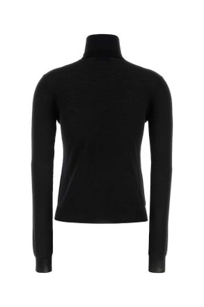 Prada Womens Black Wool Sweater Nero Exterior: Virgin Maglieria