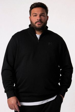 Men Plus Sweatshirt Sweat-Troyer Basic Zippkragen
