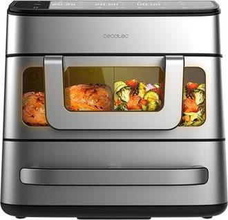 Cecotec Cecofry FoodCourt 18000 4Pizza Air Fryer 18 l Air Fryer 18000 4Pizza 2700 W, Backofen 30 cm, Temperatur max. 230 &deg;C, 9 l Trennwand und 200 &deg;C, Sync-Fu