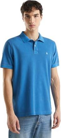 Benetton Polo M/M 3089u301k, Bleu, Medium Hommes