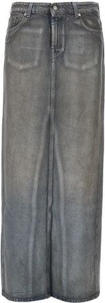 7 For All Mankind Nolita coated denim long skirt Woman 27