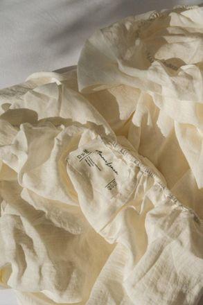 AmourLinen unisex vegan Spannbetttuch Wei&Atilde;Y