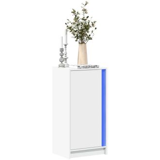 vidaXL Vidaxl - Buffet avec led blanc 42,5x34x85 cm bois ding&eacute;nierie
