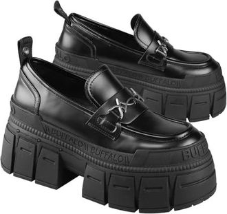 Buffalo Chaussures &agrave; plateforme pour femme Gospher Mocassins tribal, Noir, 37 EU