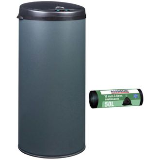 Rossignol Poubelle de cuisine automatique 45L et 10 sacs poubelle 50L - sensitive