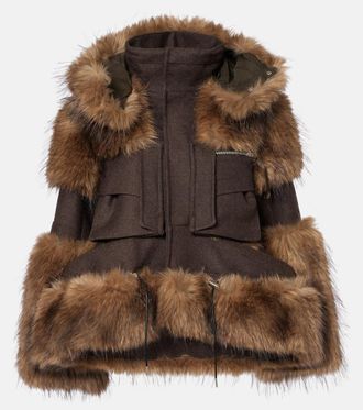 sacai Veste blouson en laine