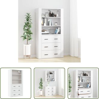 vidaXL Holzwerkstoff - Highboard Wei&szlig; Holzwerkstoff