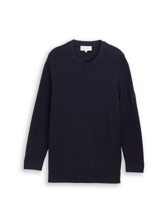 Tom Tailor Strickpullover Pullover & Strickjacken Plus Size - Strickpullover mit Rundhalsausschnitt