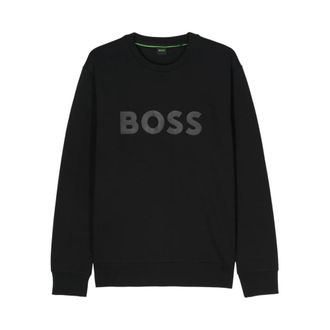 HUGO BOSS Homme, Sweatshirts et sweats &agrave; capuche, Noir, Taille: 2XL SweaT-shirt noir avec logo sur la poitrine