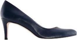 Andres Machado Escarpins &eacute;l&eacute;gants pour Femmes et Adolescents - Natalia - Chaussures Hautes &agrave; Talons pour lhiver et l&eacute;t&eacute; - Talons Aiguille en Cuir - Bleu Marine EU 39