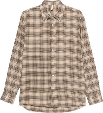 Sunflower chemise en coton à carreaux - Tons neutres
