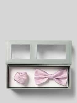 Roy Robson Fliege aus Seide im Set mit Einstecktuch