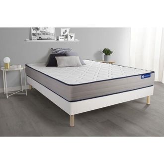 Actisom Actisom - Ensemble matelas Mémoire de forme actimemo form 140x190 cm 5zones de confort + sommier kit blanc