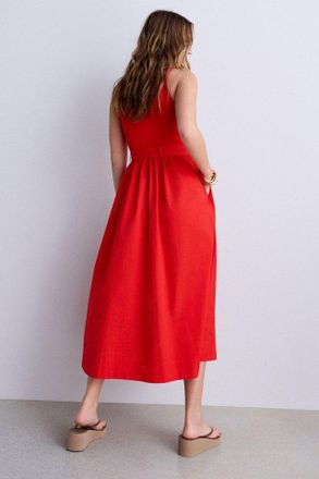 Next Midikleid 2-in-1-Midikleid aus Mischgewebe mit G&uuml;rtel (1-tlg)