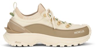 Moncler Womens Sneakers Trailgrip Lite3 Beige Polyester Trainers