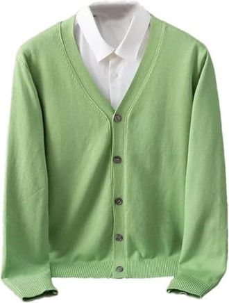 Generic Cardigan en cachemire pour homme - Grande taille - Col en V - Chaud - En laine - D&eacute;contract&eacute; - Haut de gamme, Fruit En8, XL