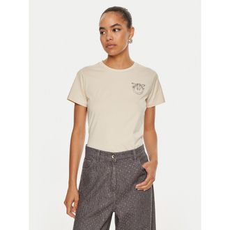 Pinko Pinko T-Shirt Nambrone 103320 A24E &Eacute;cru Relaxed Fit