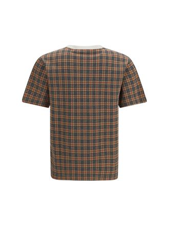 Burberry Mens T-Shirt Jwear Two-Tone Chalk Cotton T-Shirts And Polos