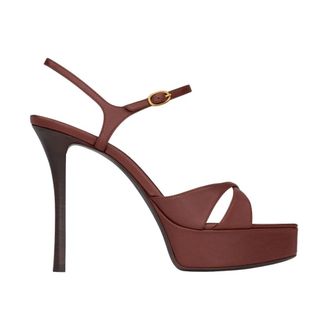 Saint Laurent Elegante Sommersandalen - - Shoes - Damen - Braun - 39 1/2 EU
