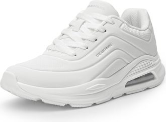 Dream Pairs Damen Plateau Keilabsatz Walking Reese Chunky Schuhe High Heel Luftkissen Casual Fashion Sneaker,Size 36.5,Weiss,SDFN2422W