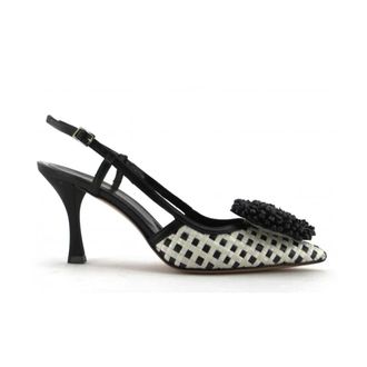 Gianmarco F. Femme, Chaussures, Noir, Taille: 39 EU Escarpin Slingback en raphia